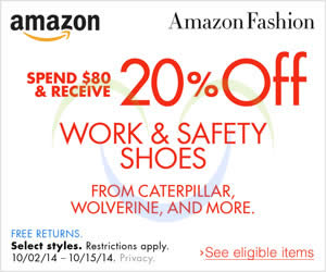 (EXPIRED) Amazon.com 20% OFF Work & Safety Shoes Coupon Code 4 – 16 Oct ...
