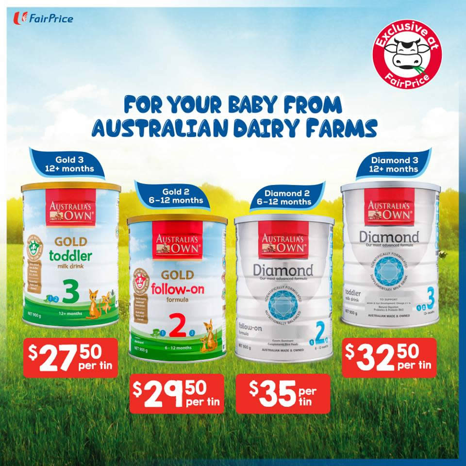 NTUC FairPrice Introduces New Formula Milk Range From Australia